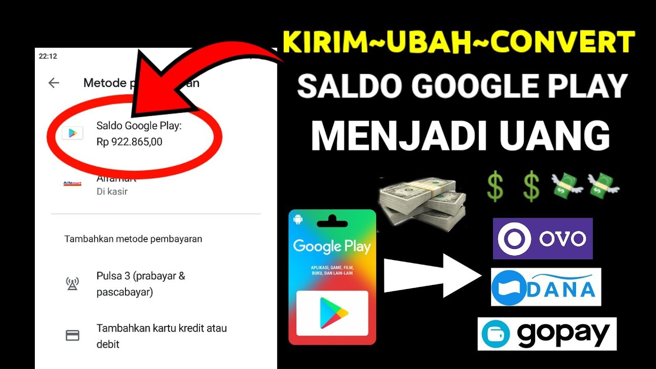 Cara Ubah Saldo Google Play Menjadi Uang Saldo Dana & Gopay | Convert Saldo Google Play Ke Dana ...