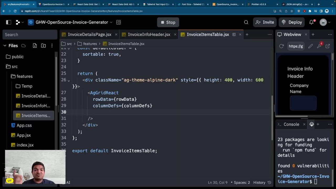 [GHW Open Source Week] Building an OpenSource Invoice Generator with React.js Part 2 - YouTube