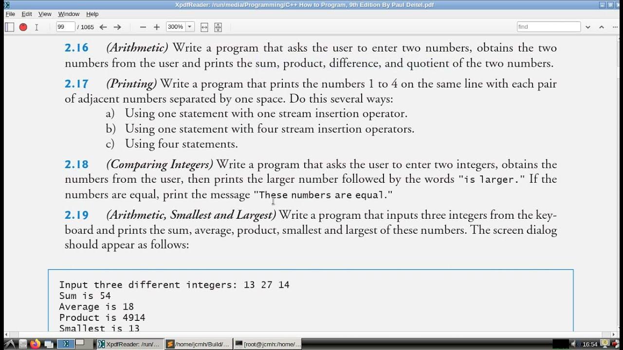 C++ How to Program, 9/E (Deitel & Deitel), exercise 2.16 - YouTube