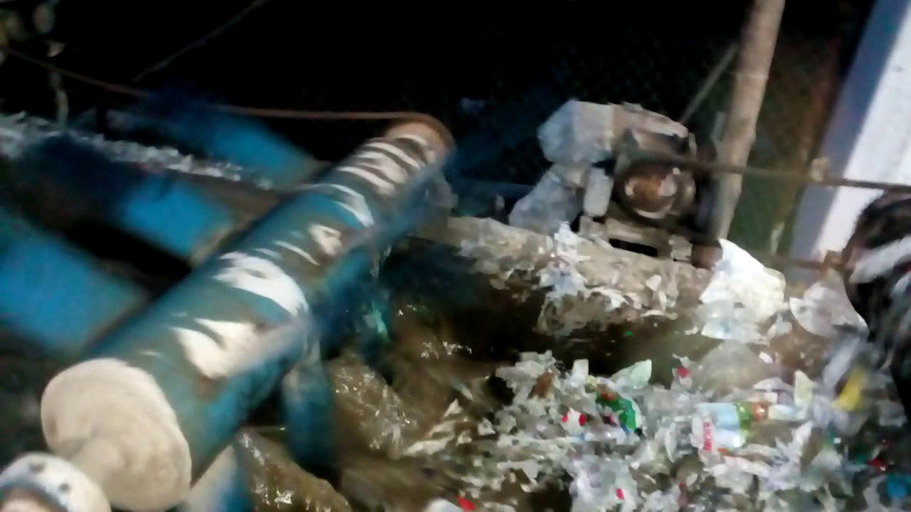 Milk packet washing plant its use reprocess of plastic waste - YouTube
