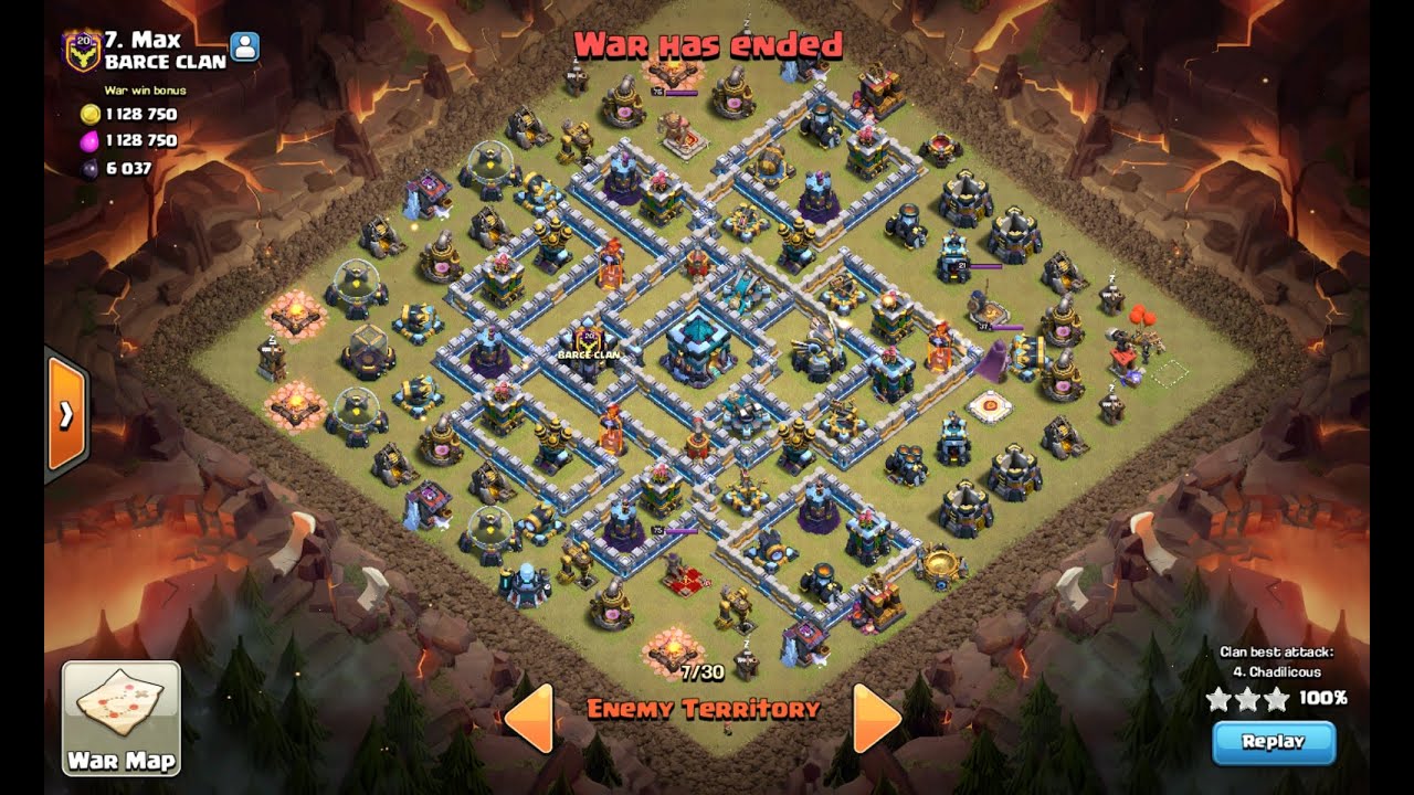 The King Clan war vs BARCE CLAN | Attack No. 5 (TH13) | Clash of Clans ...