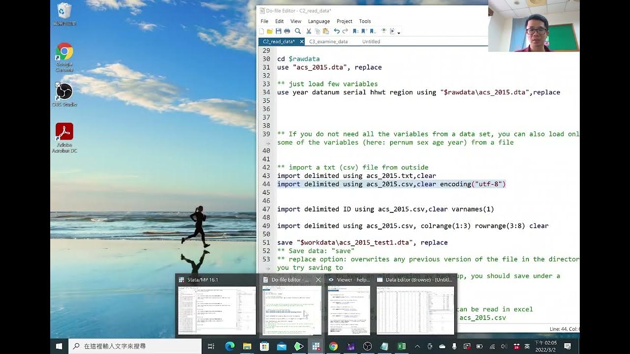 STATA Class 1-3: import/export - YouTube