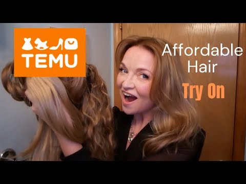 TEMU Affordable Hair Extensions Clip On and Hair Pieces Try On - YouTube