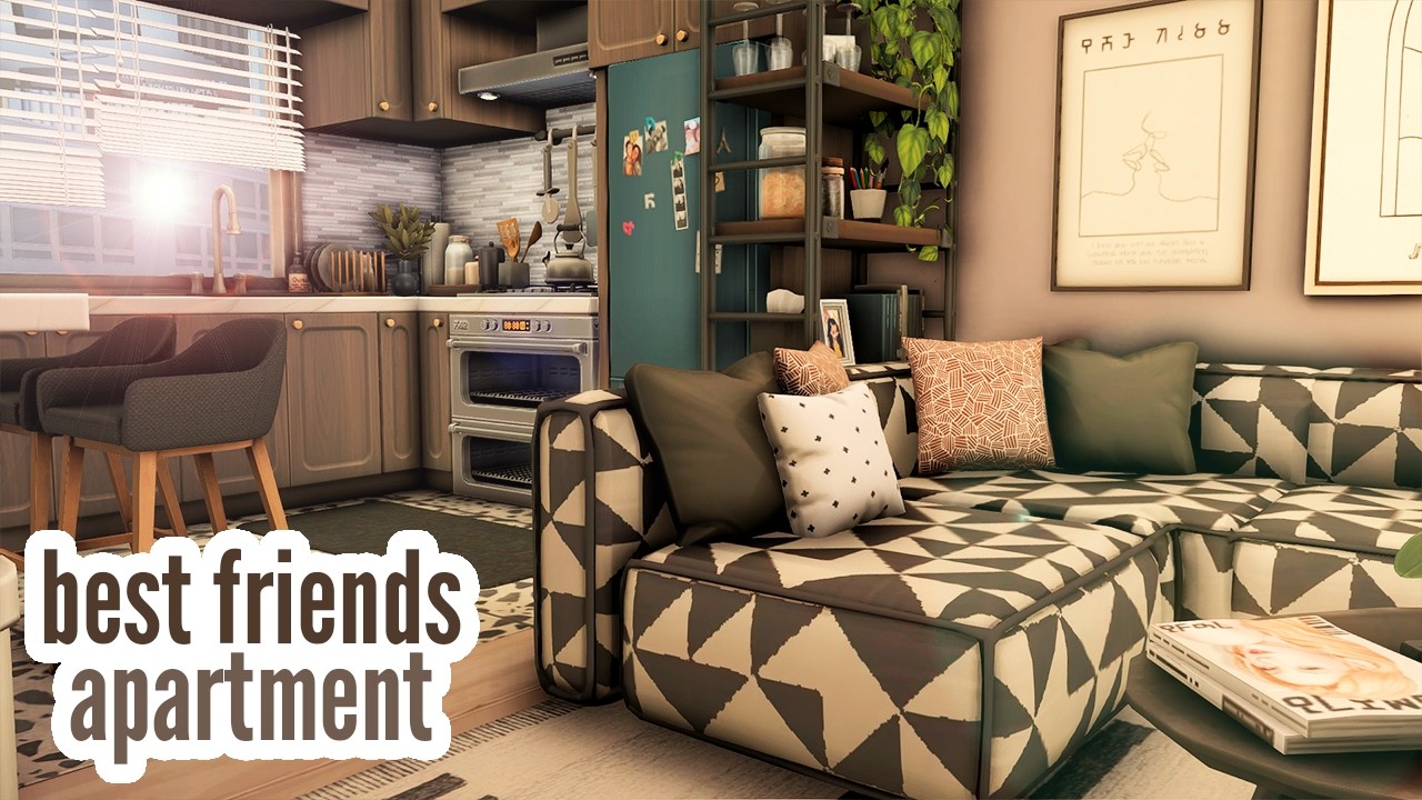 best friends apartment \\ The Sims 4 CC speed build - YouTube