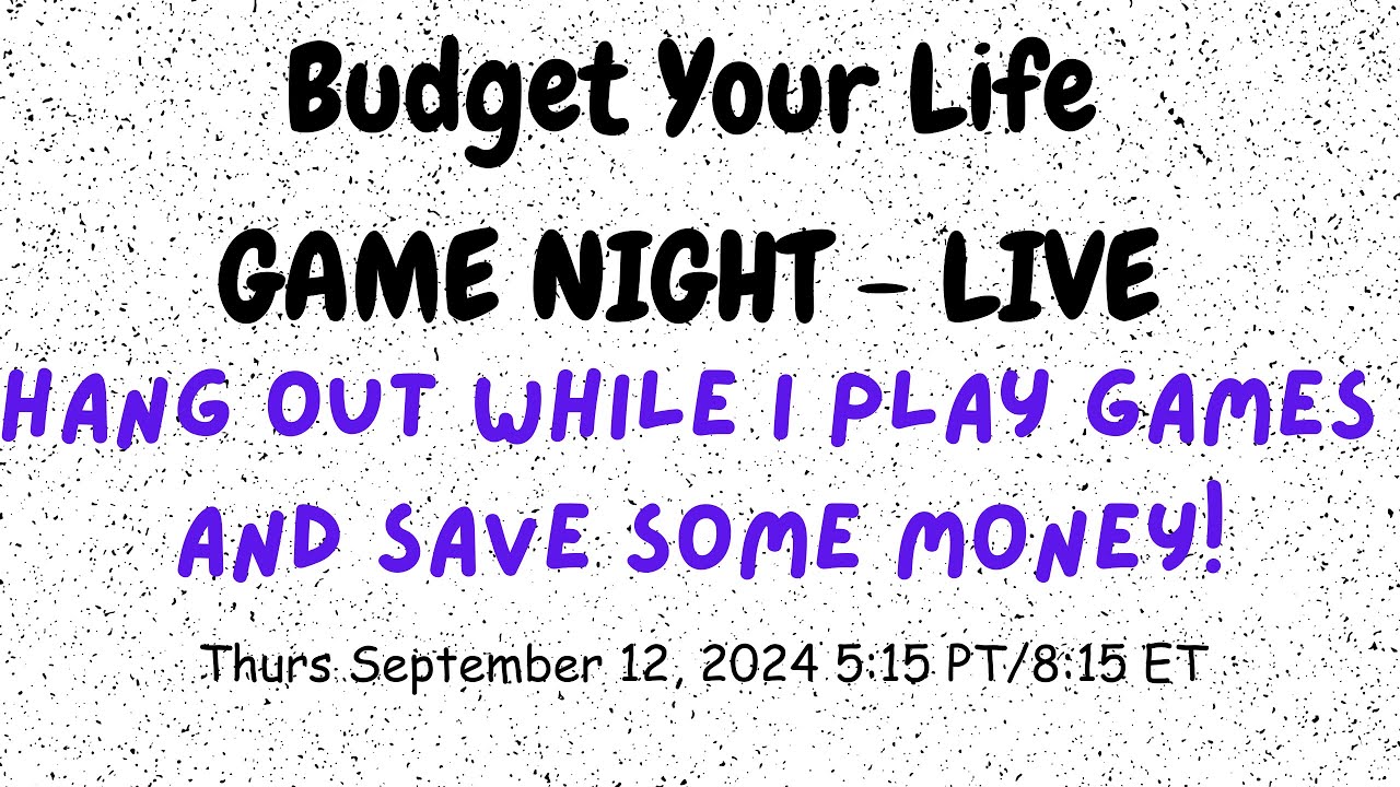 GAME NIGHT - LIVE Thursday September 12, 2024 - YouTube
