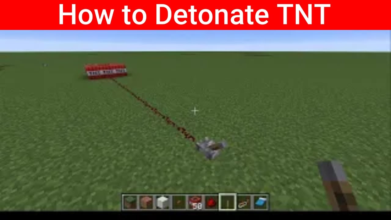 How to Detonate TNT in Minecraft - with 3 different items - YouTube