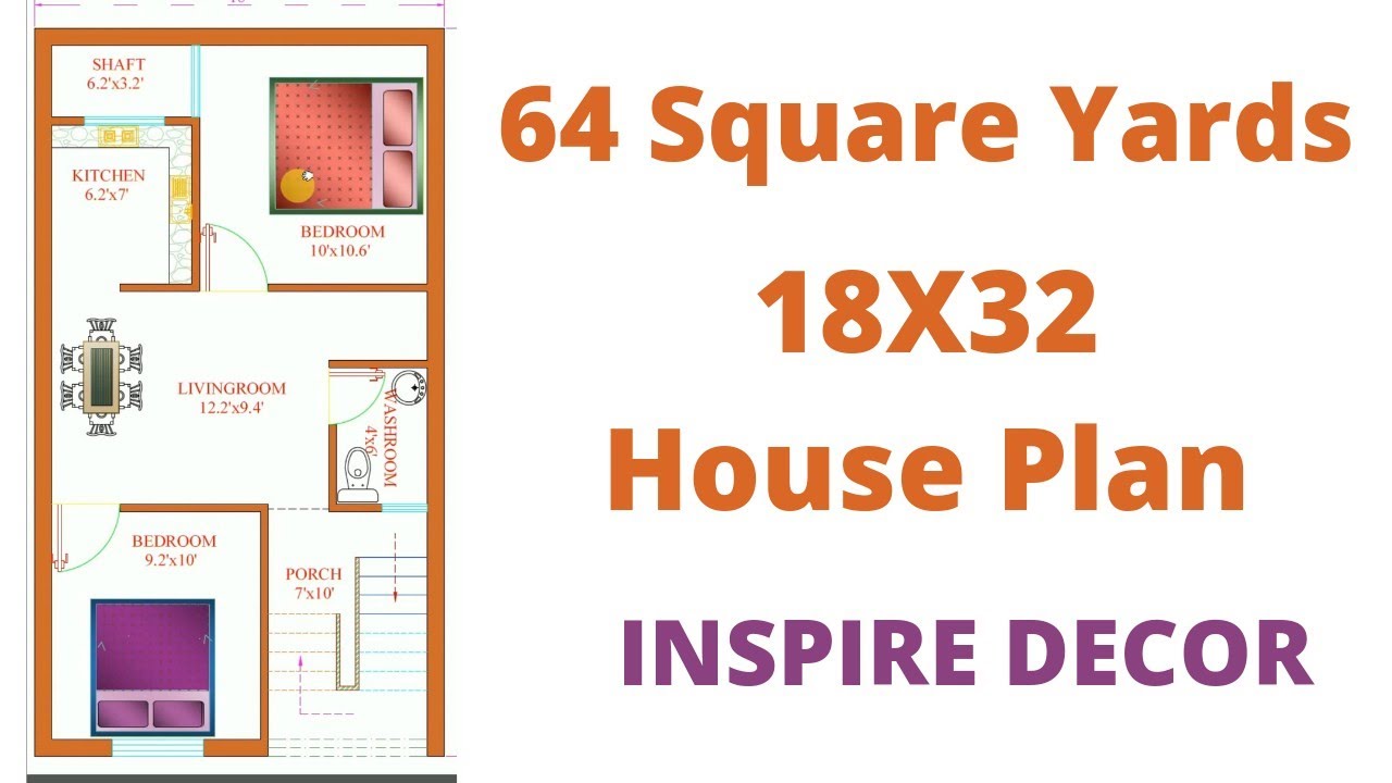 18X32 Building Plan II 576 Sq Ft House Plan II East Facing Home Map II ...