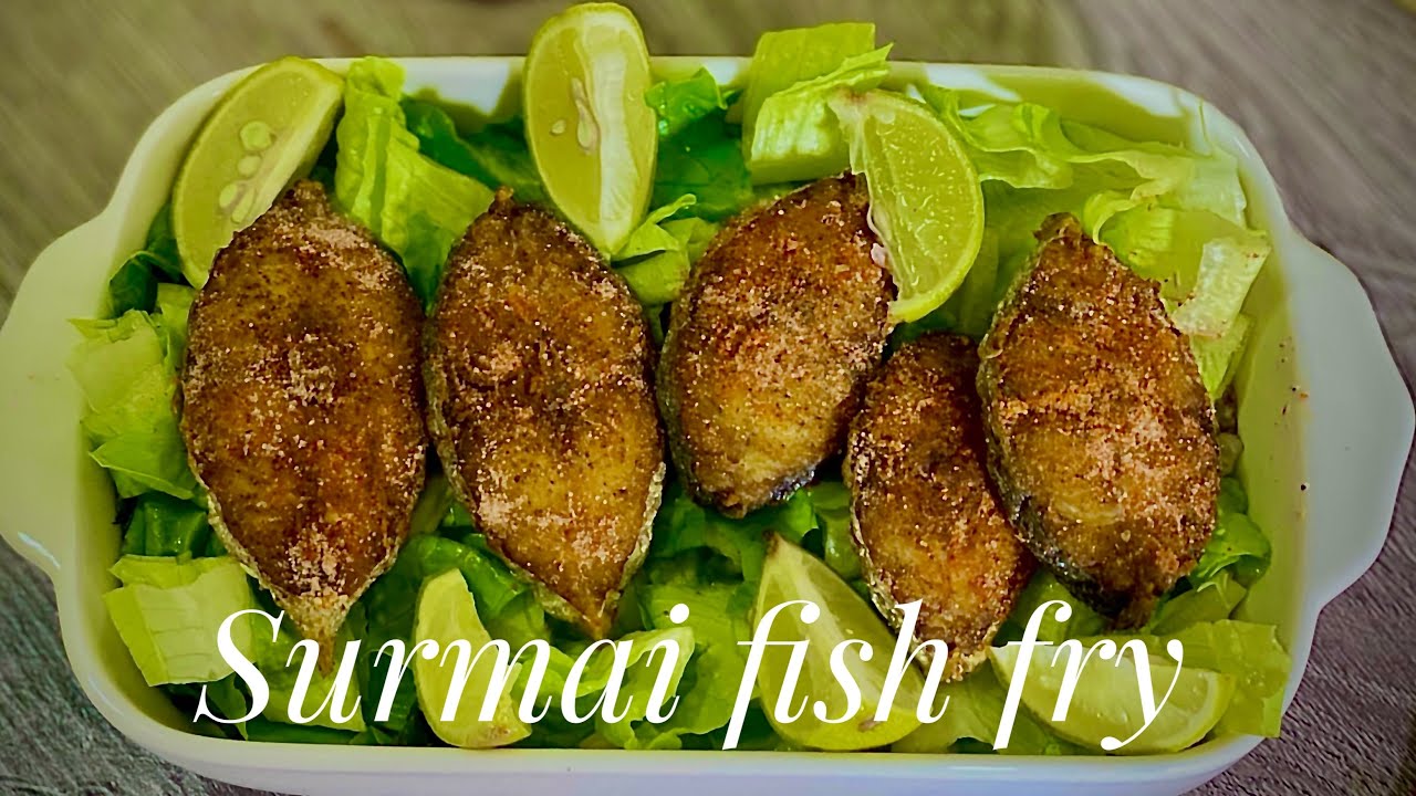 King fish fry with raw spices|kache masale Wali machi fry - YouTube