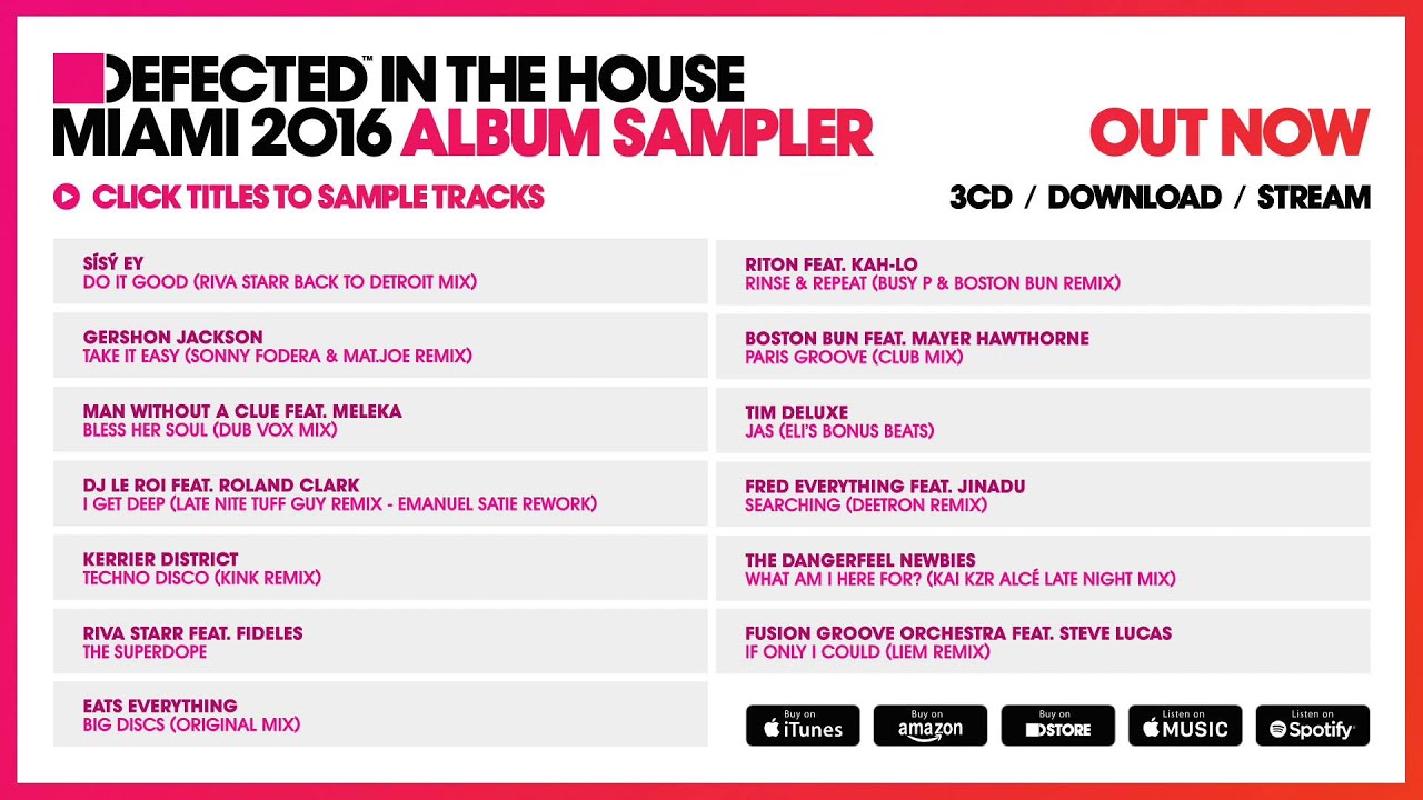 Defected In The House Miami 2016 Album Sampler - YouTube