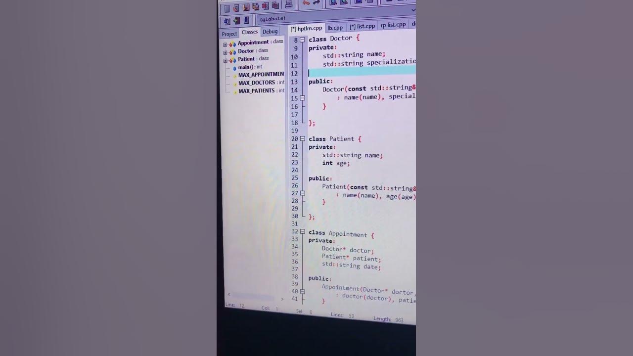hospital management dev c++ #coding #code #cpp #codemasters #coderstokyo #codingninja # ...