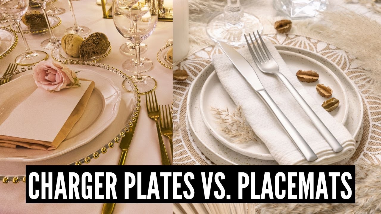 Charger Plates vs. Placemats: What's Best for Your Wedding? - YouTube