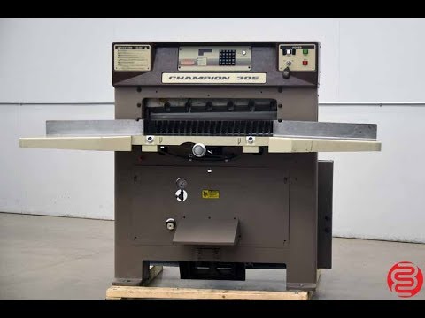 Challenge Champion 305 MPC Hydraulic Programmable Paper Cutter - YouTube