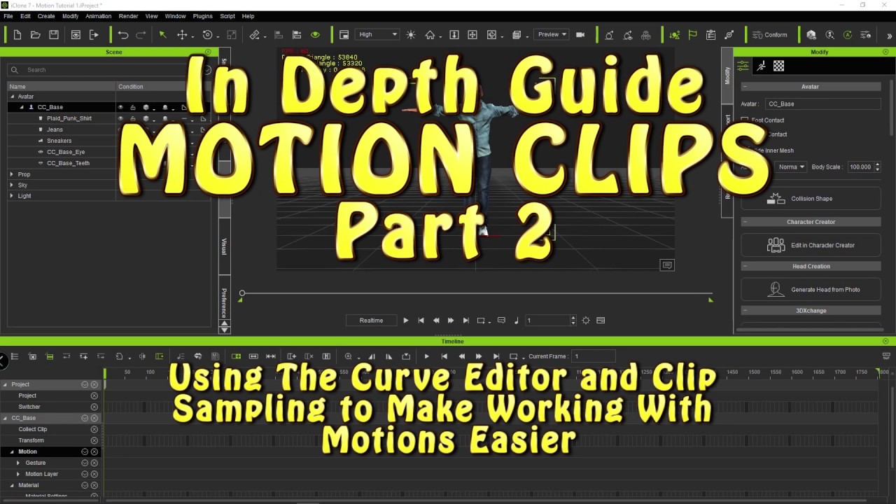 IClone Tutorial - Motion Clips - Overview of Tools for Working with ...