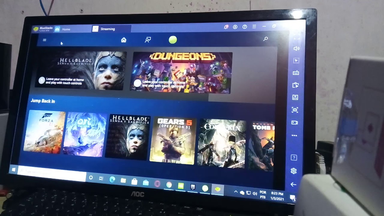 COMO USAR QUALQUER CONTROLE NO BLUESTACKS FUNCIONANDO NO XCLOUD TESTE ...