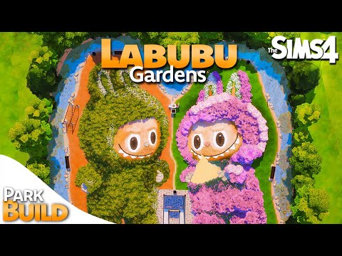 I built a cute LABUBU PARK community lot in The Sims 4 | speed paint ...