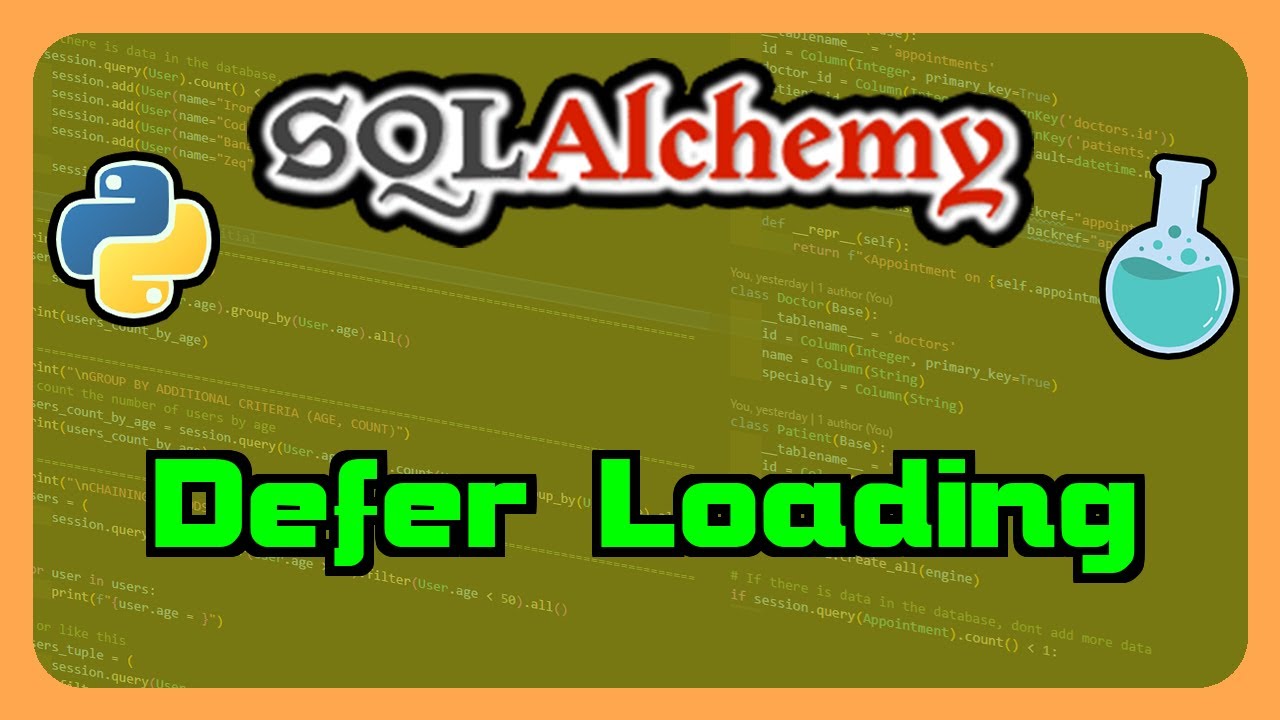 Sqlalchemy Orm Reduce Column Data Youtube 8238