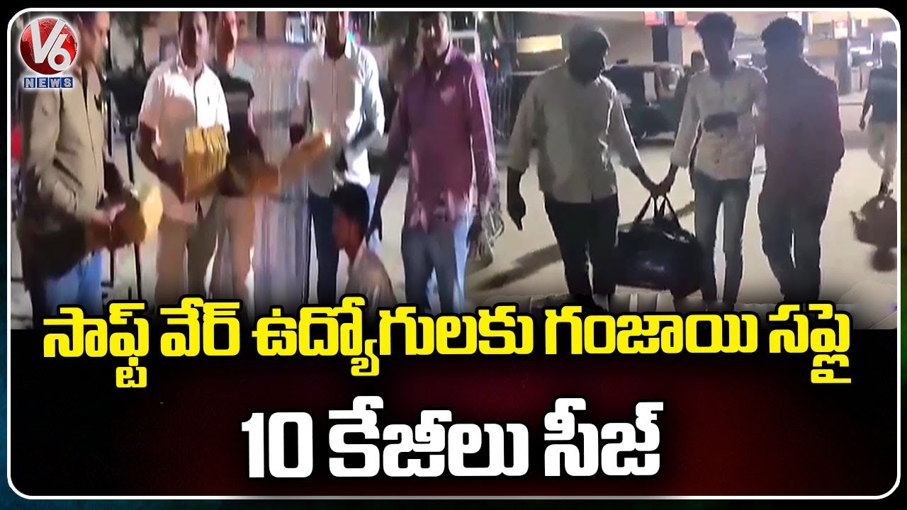 Police Seized 10 Kg Ganja From Man At Serilingampally | Hyderabad | V6 ...