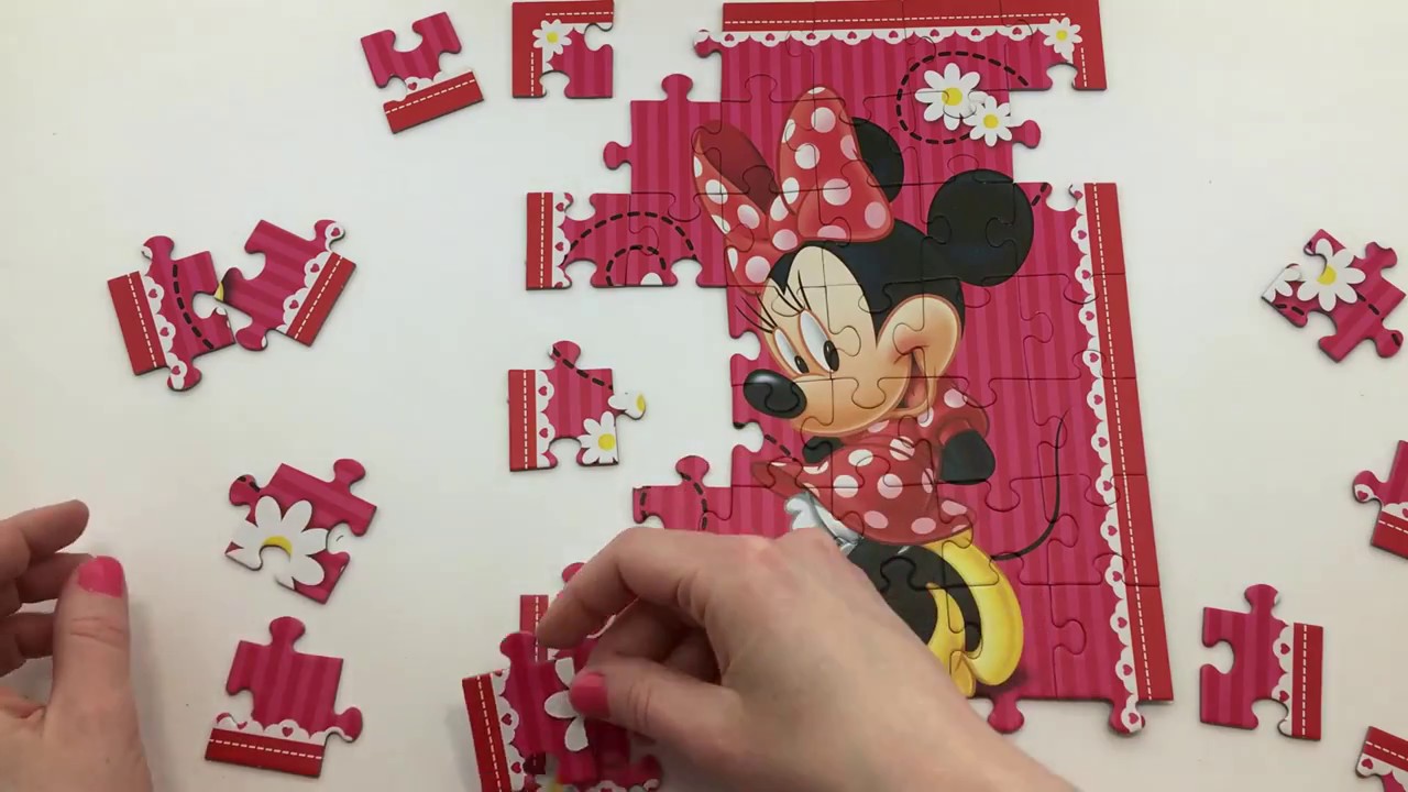 Minnie Mouse Arranging A Puzzle part 3 - Myszka Minnie Puzzle cz.3 ...