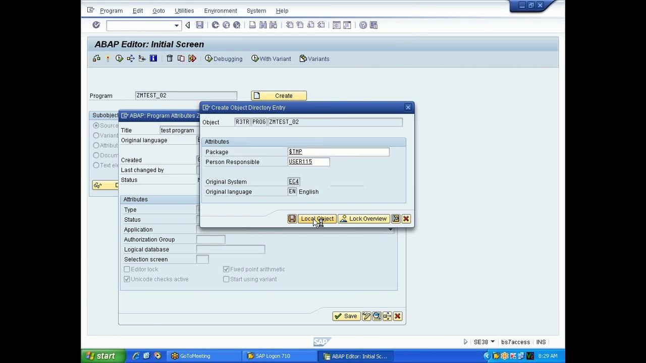 2. How to create First ABAP Program - YouTube