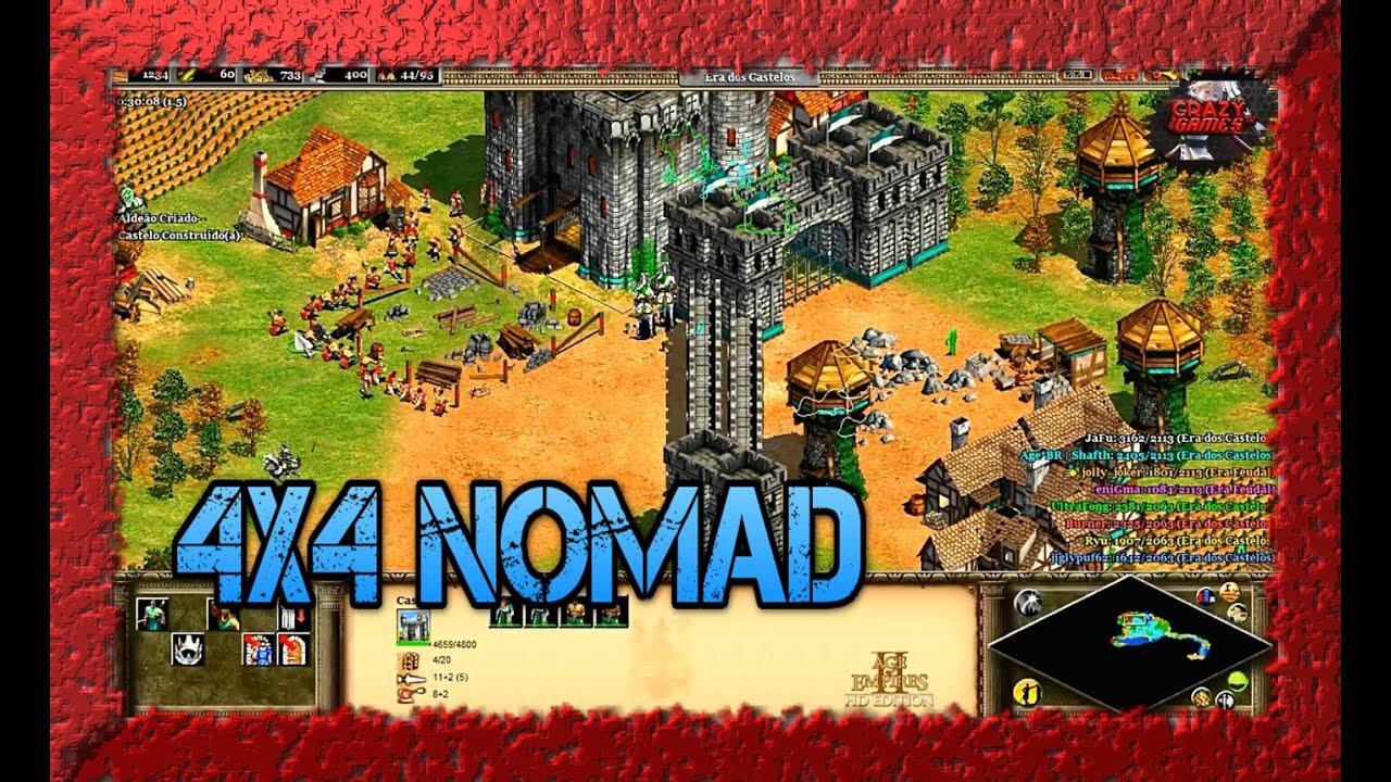 Age of Empires 2 HD 4x4 Nomad Goths Gameplay PT BR - YouTube