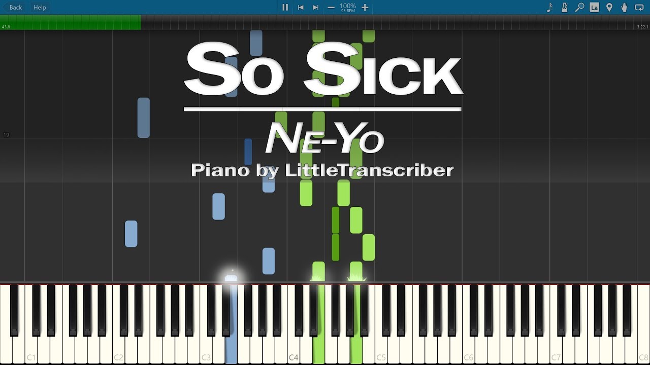 Ne-Yo - So Sick (Piano Cover) Synthesia Tutorial by LittleTranscriber ...