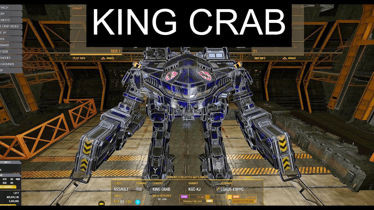 MWO: MechLab: King Crab - YouTube