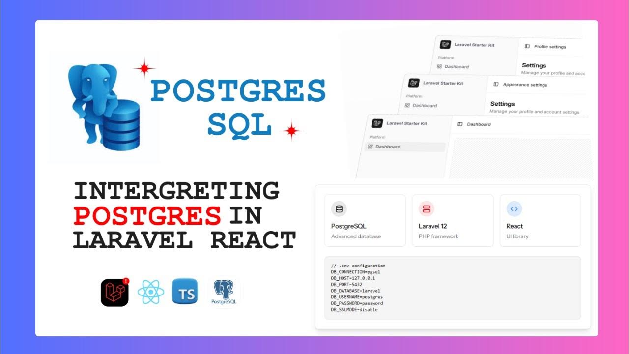 Laravel + React Starter Kit just got 🔥 with PostgreSQL support! - YouTube