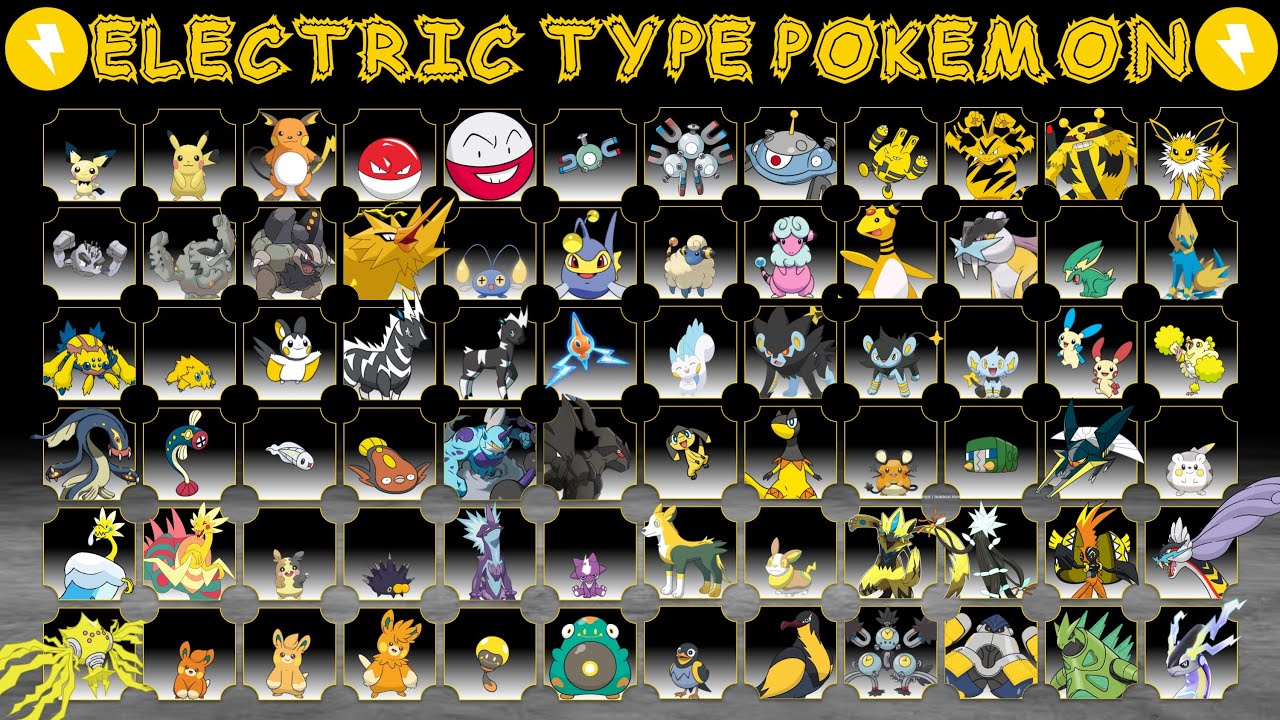 All Electric Type Pokemon...Pika, Pika, Pi Pi Pi...Chuuuu! - YouTube
