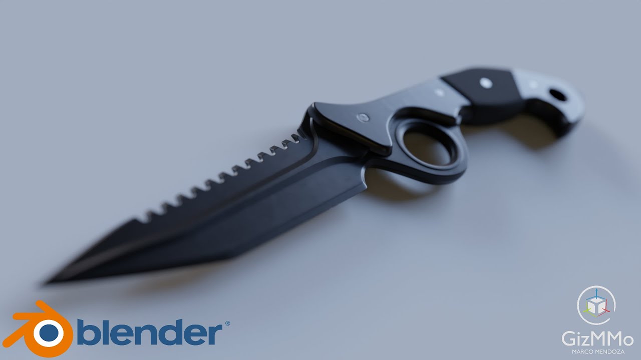 Timelapse Knife Ari B Lilah - Blender - Hardsurface technique - YouTube