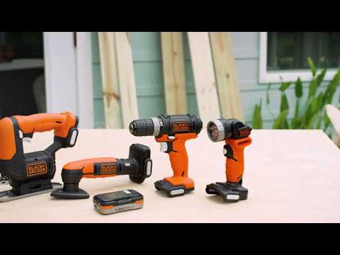 BLACK+DECKER GoPAK 10.8V 4-Tool (Hammer Drill, Sander, Torch, Jigsaw)