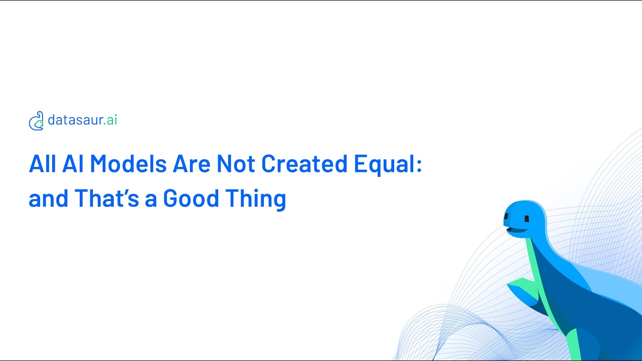 Datasaur ODSC Webinar - All AI Models Are Not Created Equal: And That's ...
