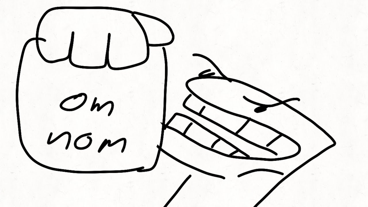 how to draw om nom (no cap like seriously) - YouTube
