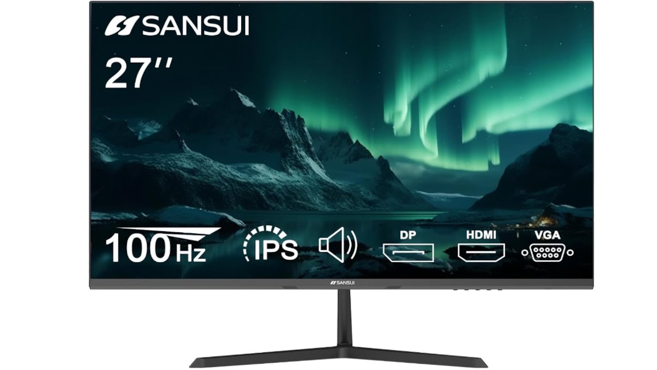 SANSUI 27 Inch Monitor, Build in Speakers IPS 100Hz Monitor, FHD ...