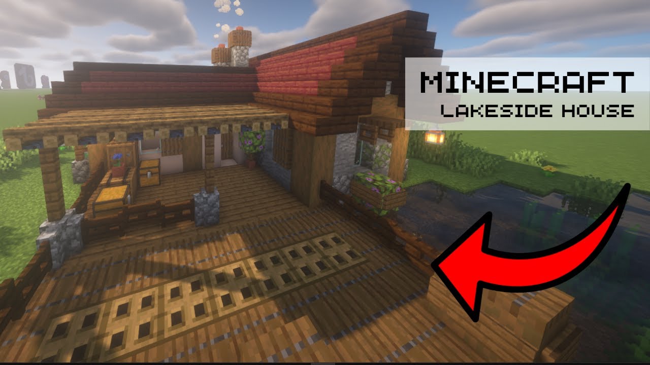 Minecraft: Small Lakeside Fishing House (Tutorial) - YouTube