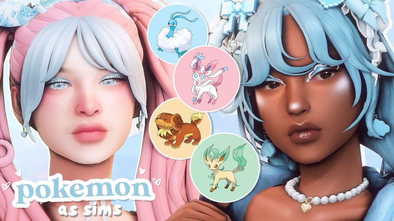 Creating sims as my favorite POKEMON 🎀☁ - the sims 4: create a sim ...