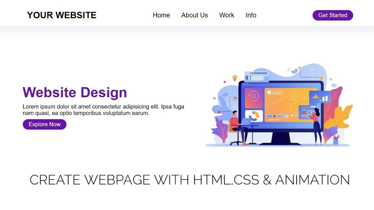 How To Create Webpage Using Html Css And Animation Youtube 6388