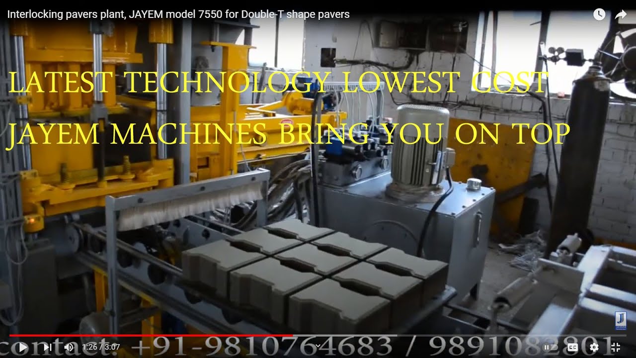 Double-T shape HIGH QUALITY M60 GRADE pavers, ON FULLY AUTOMATIC ...