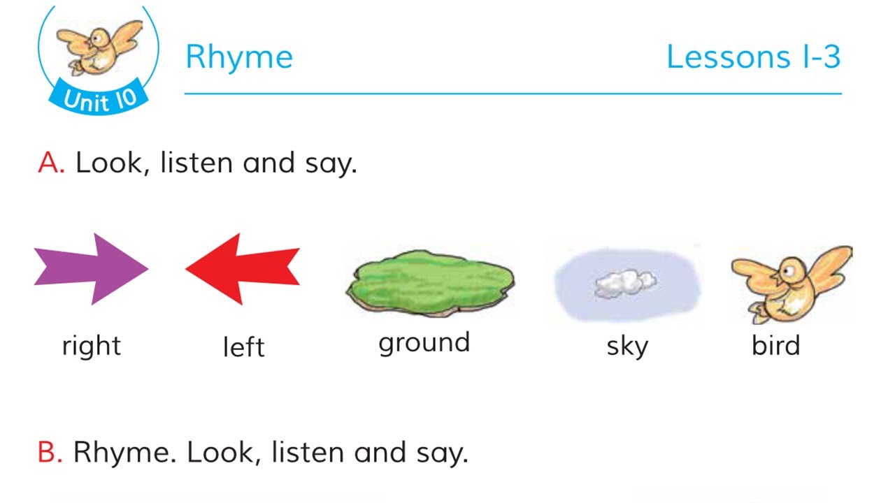Class 1 English | Unit 10 | Rhyme - YouTube