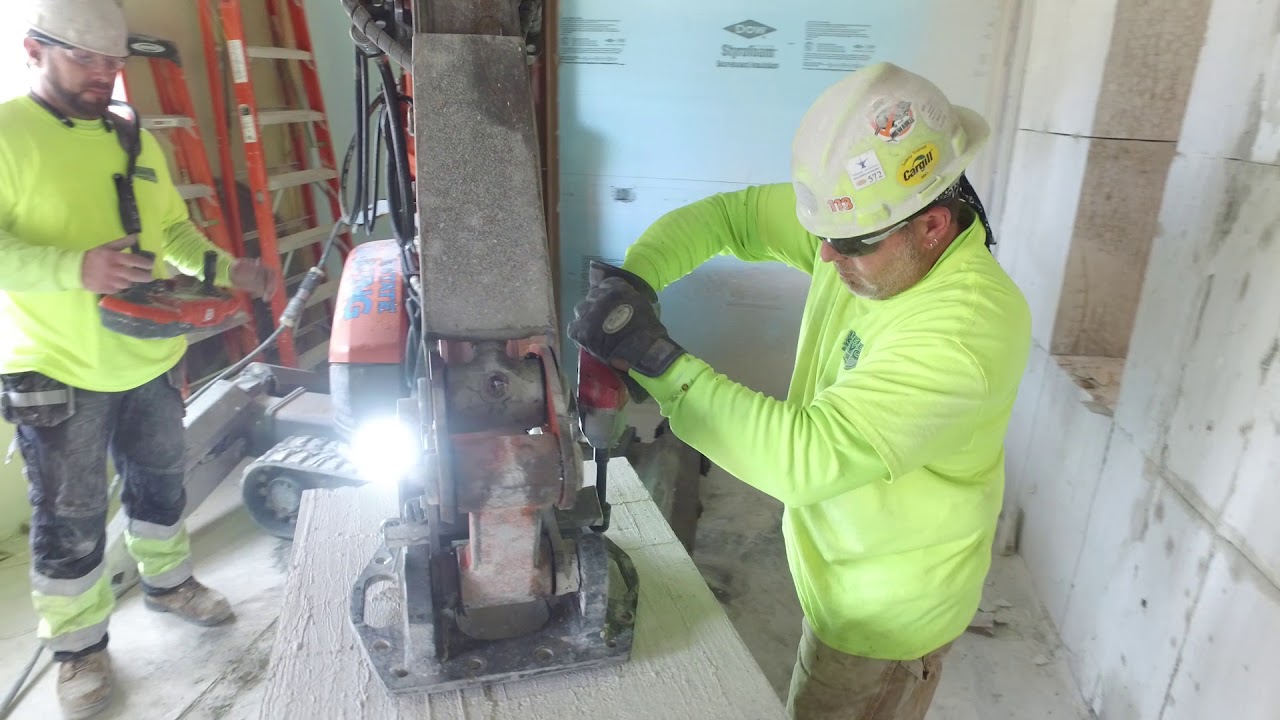 Lifting Concrete Blocks From Wall - YouTube