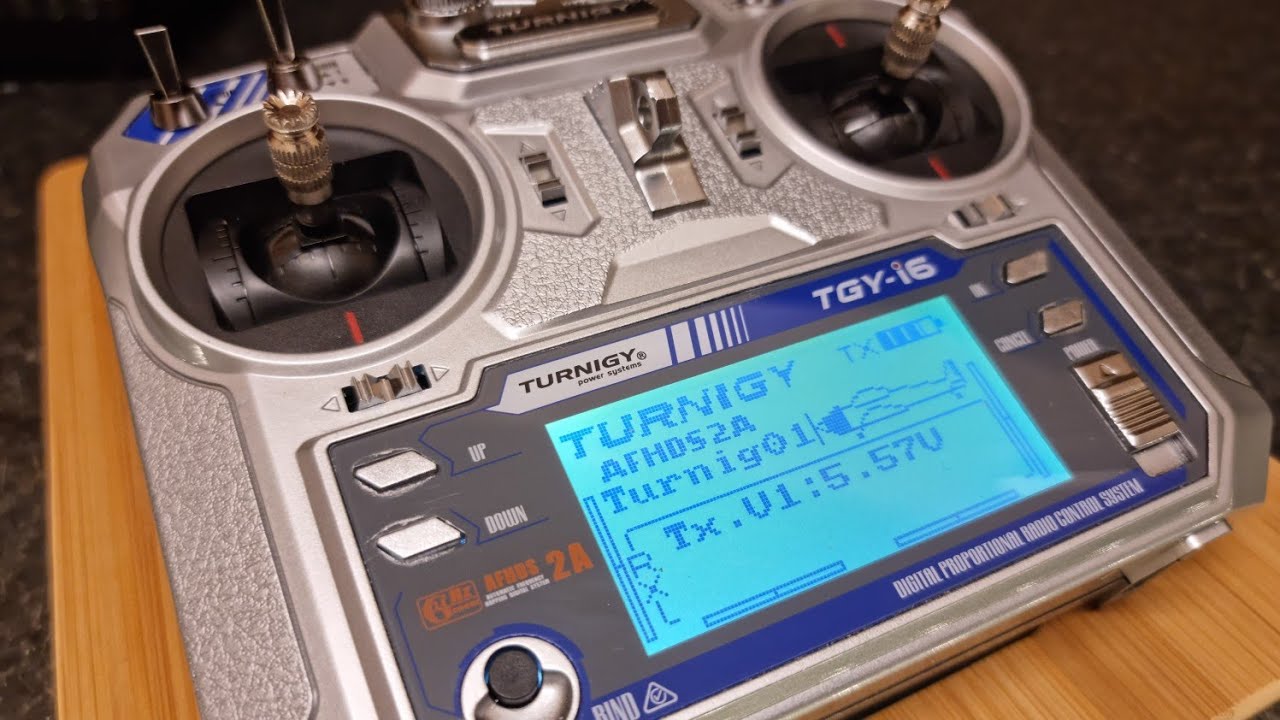 Custom Turnigy tgyi6 2.4ghz radio controlled transmitter - YouTube