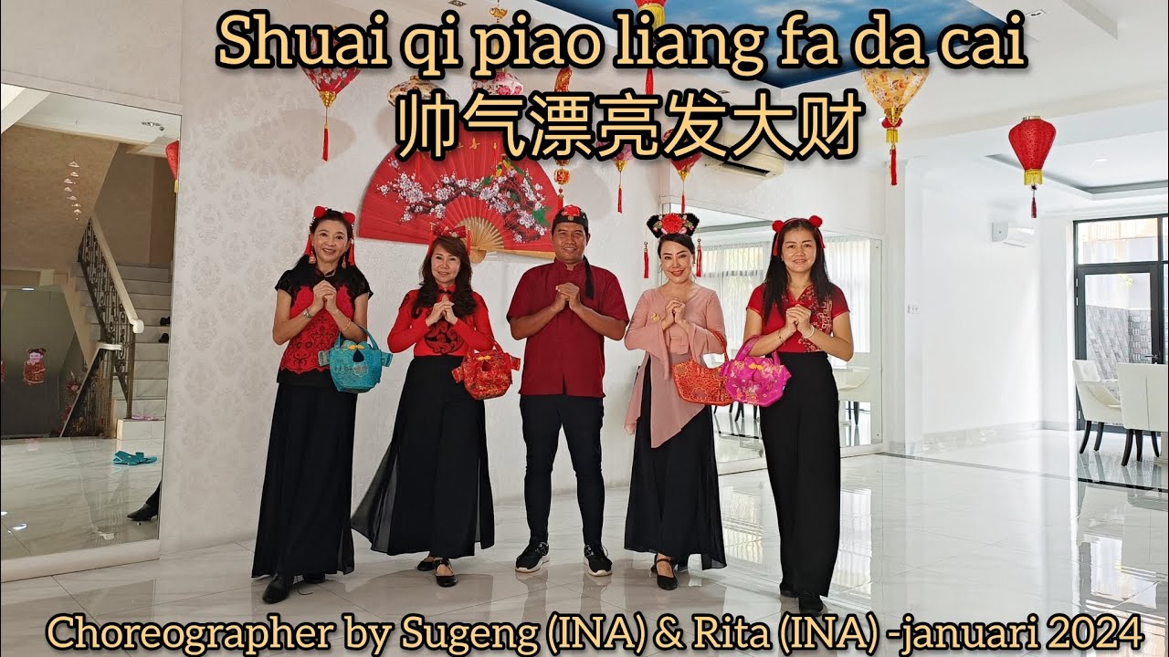 Shuai qi piao liang fa da cai 帅气漂亮发大财//Line Dance//Coach Sugeng //Happy ...