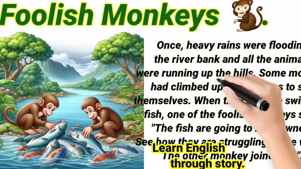 Foolish monkeys || story translation In Hindi||vocabulary, grammar ,Pdf ...