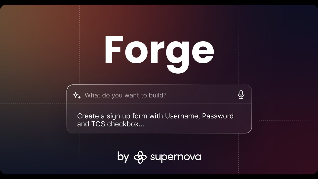 Introducing Forge — Product Development Starts with Supernova - YouTube