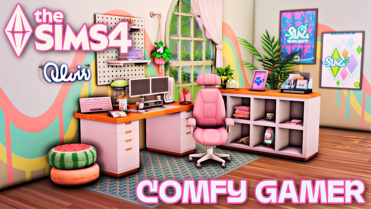 I'm in LOVE! - The Sims 4 Comfy Gamer Kit Overview 🎮🩷 - YouTube