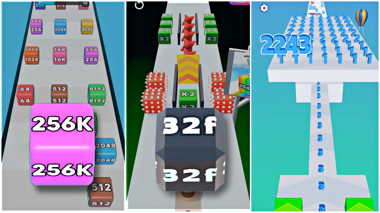 2048 Cube Run vs Jelly Run 2048 vs Number Run | Max Score Showdown 3K ...