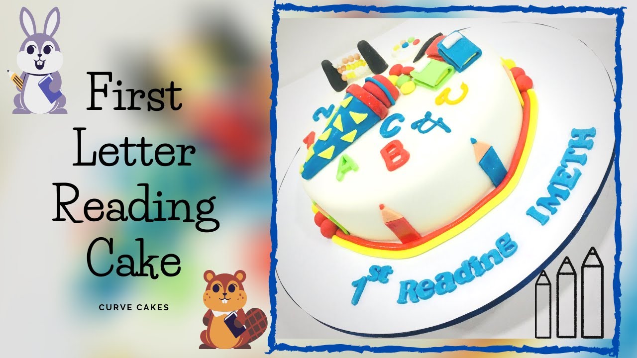 How I made First Letter Reading Cake... / Curve Cakes Tutorials - YouTube