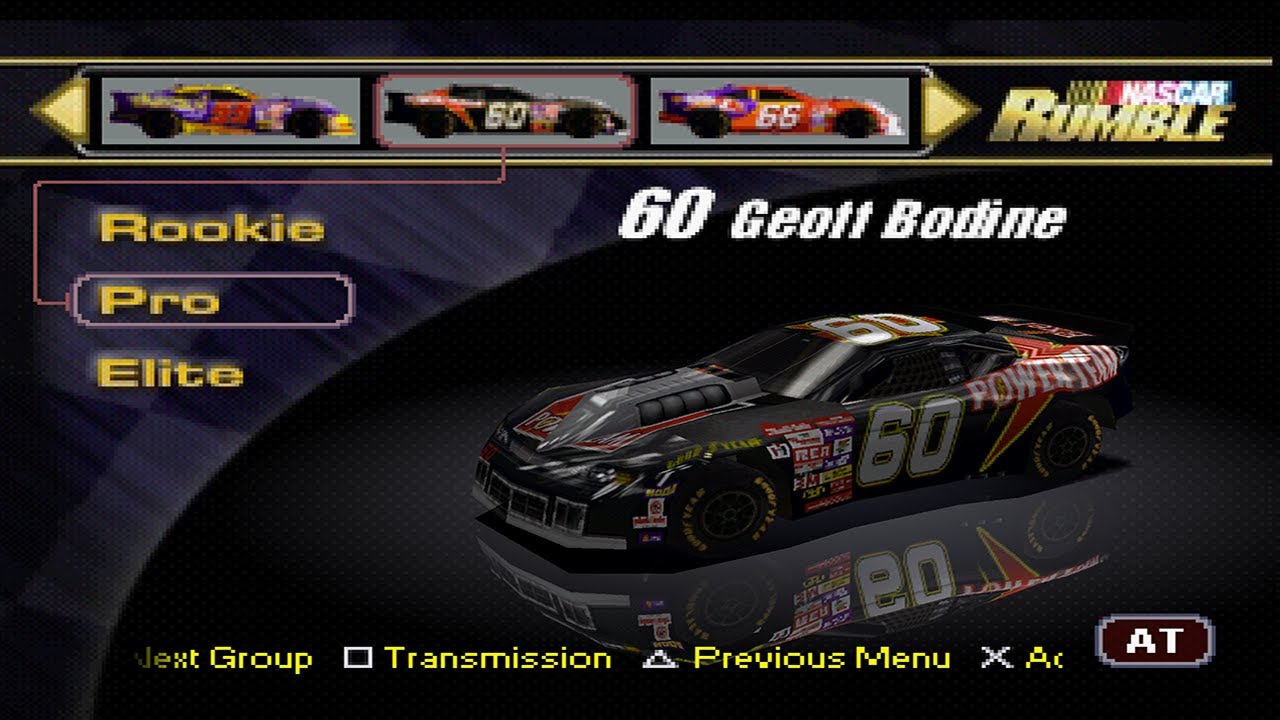 NASCAR Rumble PS1 - 60 Geot Bodine | Pro #nascar - YouTube