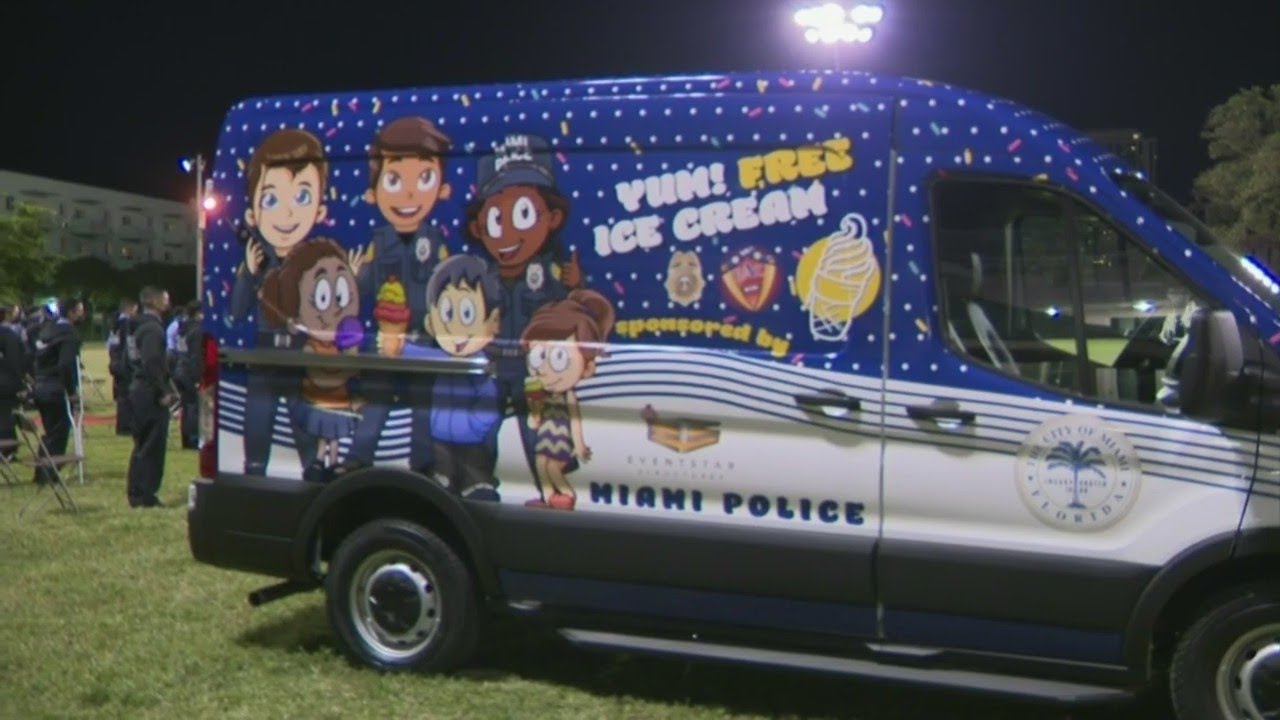 Miami Police Reveal Ice Cream Truck - YouTube