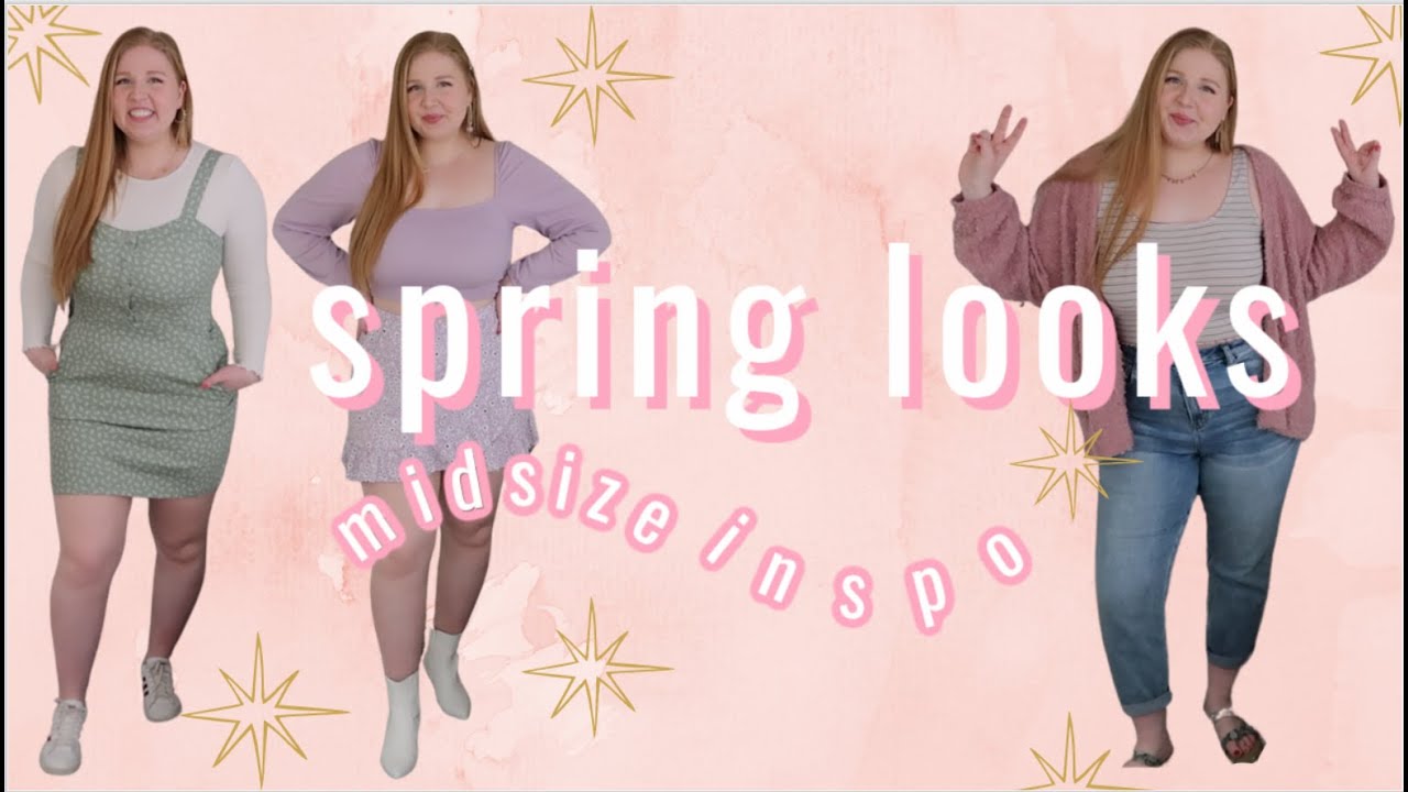 midsize spring outfit inspo! | size 12/14 - YouTube