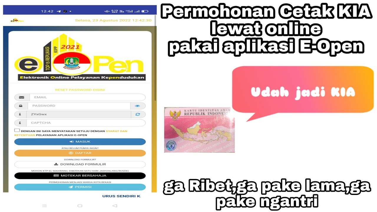 TUTORIAL BIKIN KIA SECARA ONLINE LEWAT APLIKASI E-OPEN | MUDAH GA PAKE ...